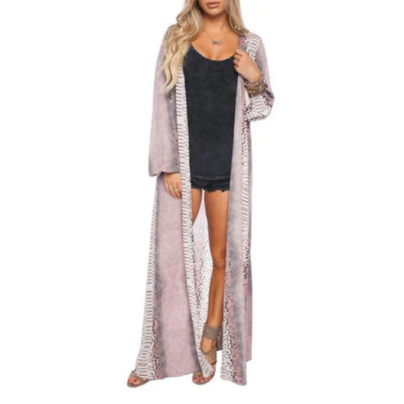 Buddy Love | Tops | Buddy Love Snake Skin Duster Medlg | Poshmark